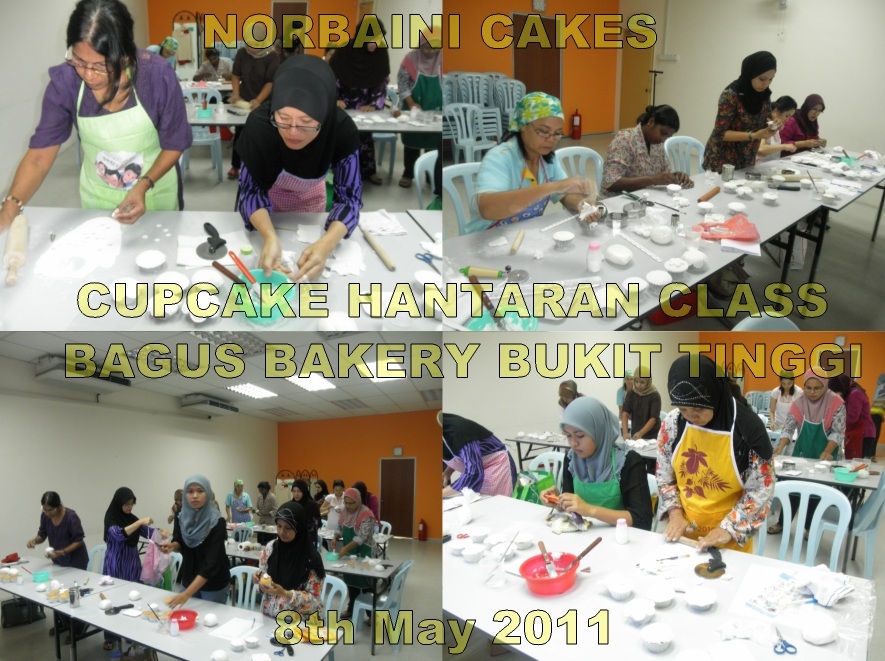 NORBAINI CAKES: CUPCAKE HANTARAN CLASS AT BAGUS BAKERY BUKIT TINGGI on May 8th, 2011