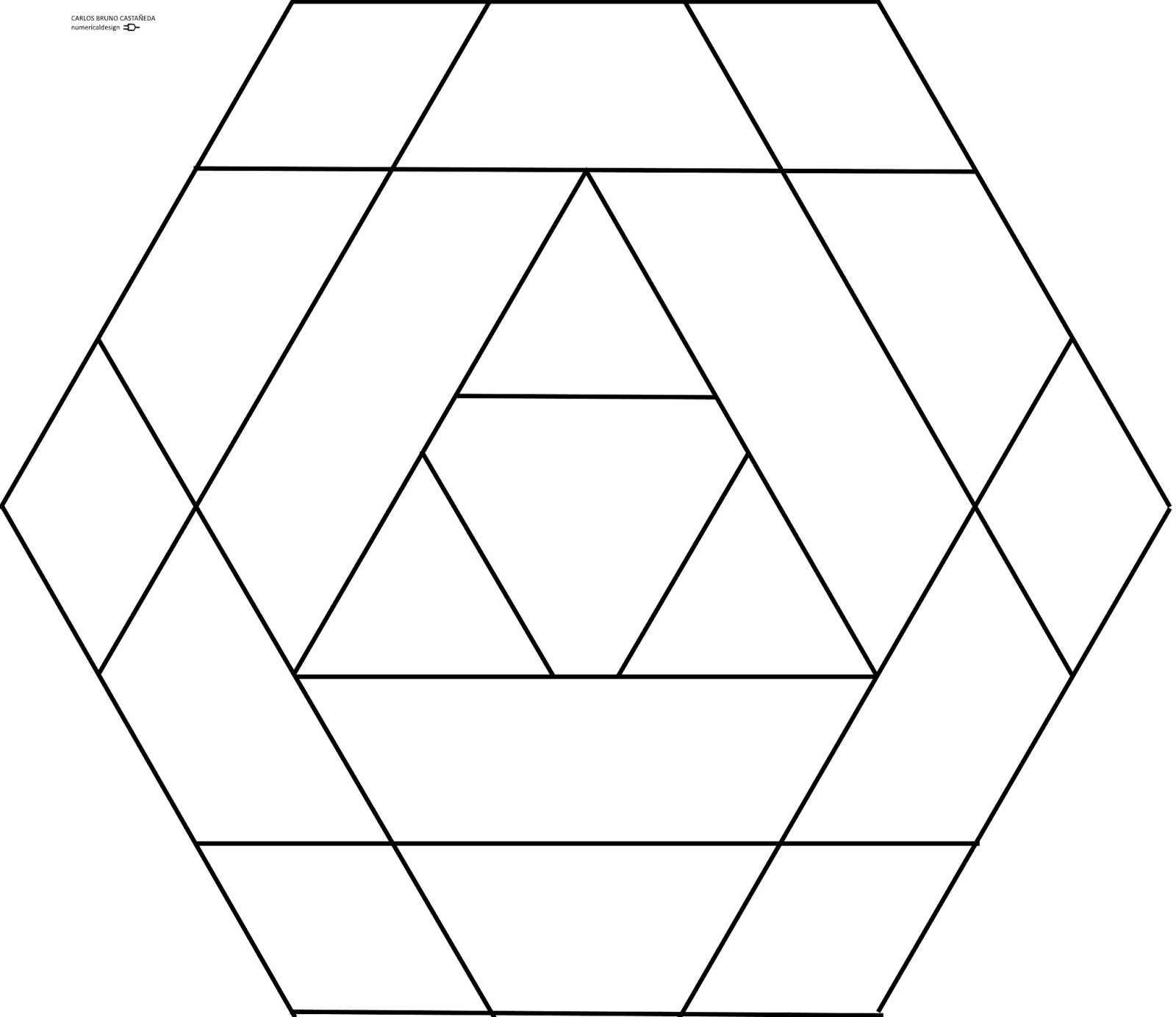 Diseños Numéricos: EXÁGONOS 00