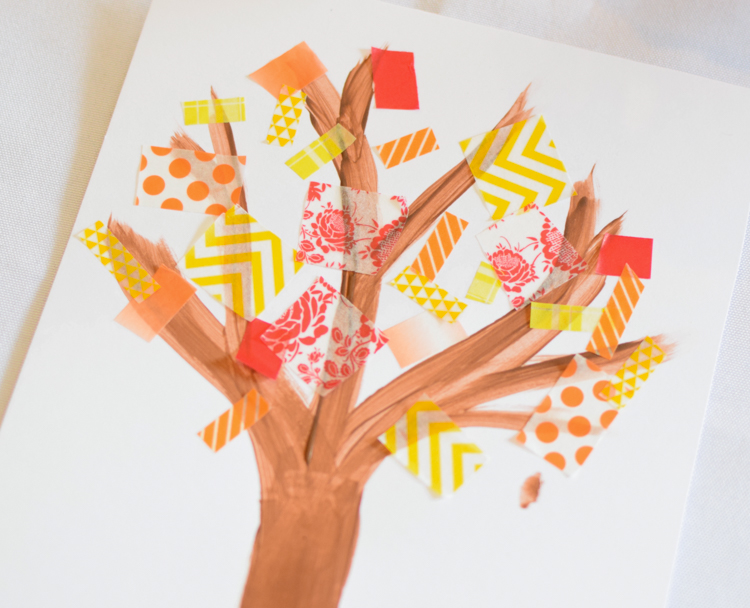 Washi Tape Fall Trees | What Can We Do With Paper And Glue