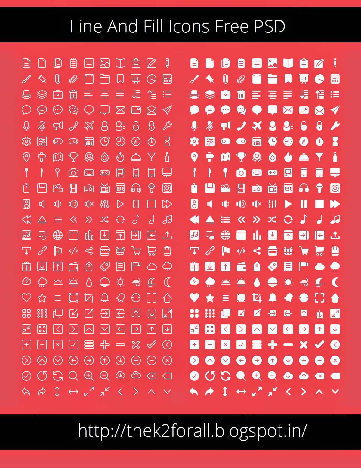 Free Line & Fill icons Free PSD