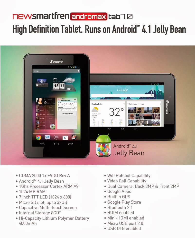 Harga New Smartfren Andromax Tab 7.0 (hisense wm7) 2014