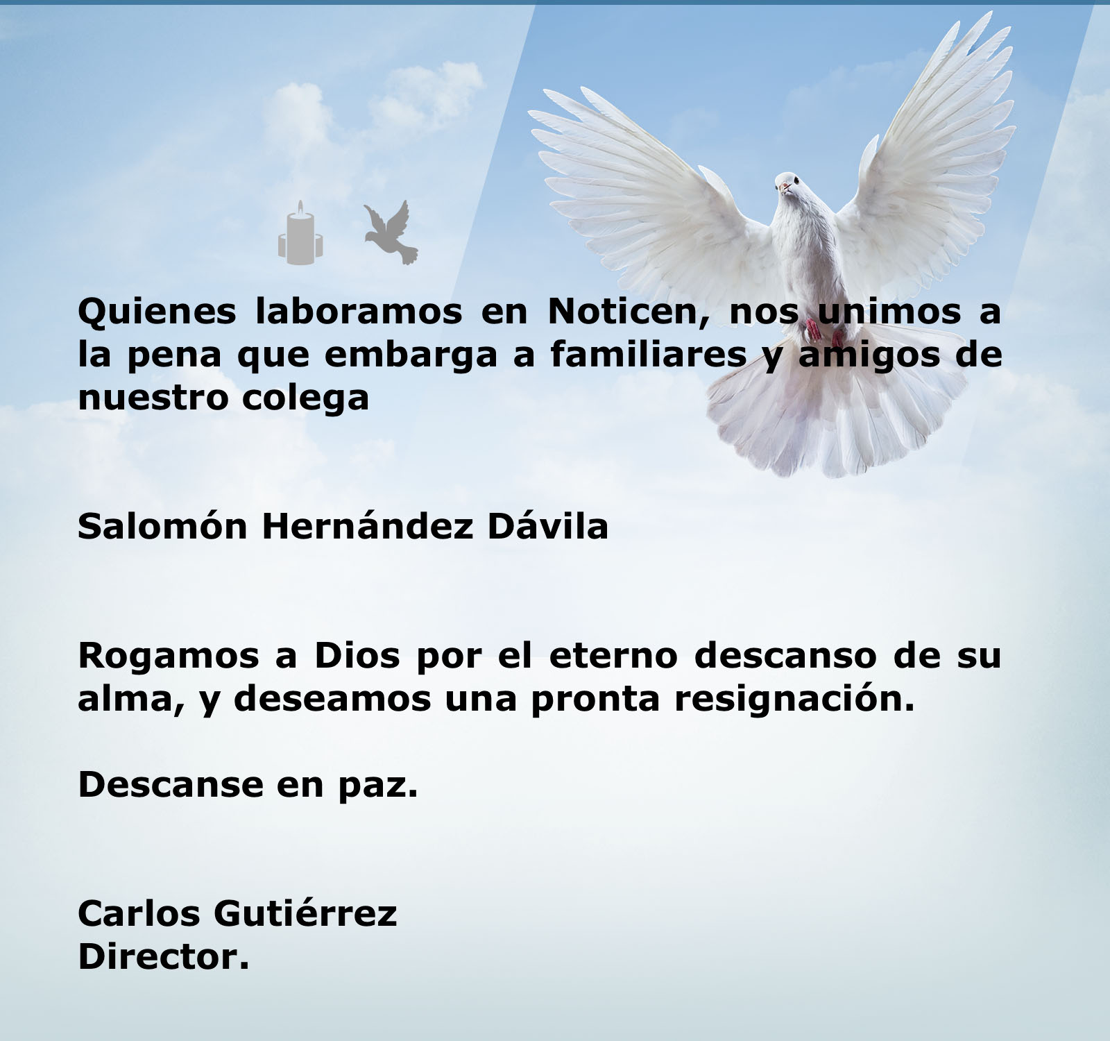 Descanse en Paz nuestro amigo y colega Salomón Hernández Dávila ...