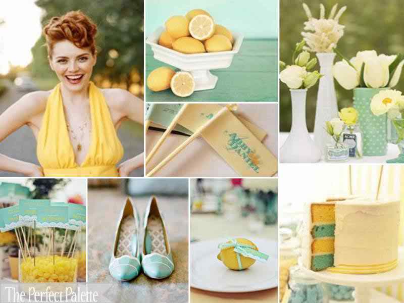 {Sunshine Day}: A Palette of Dusty Aqua, Yellow, Light Yellow + White ...