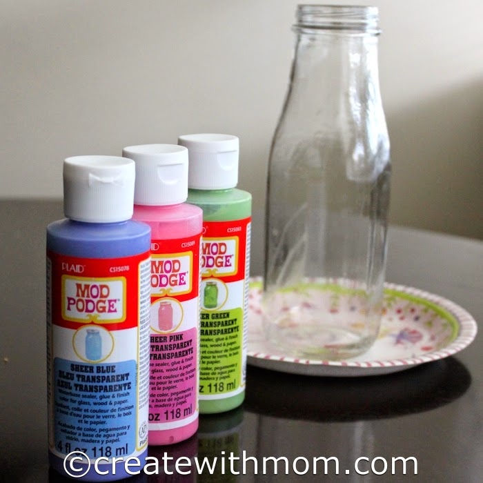 Create With Mom: Marbling with Mod Podge Sheer Colours