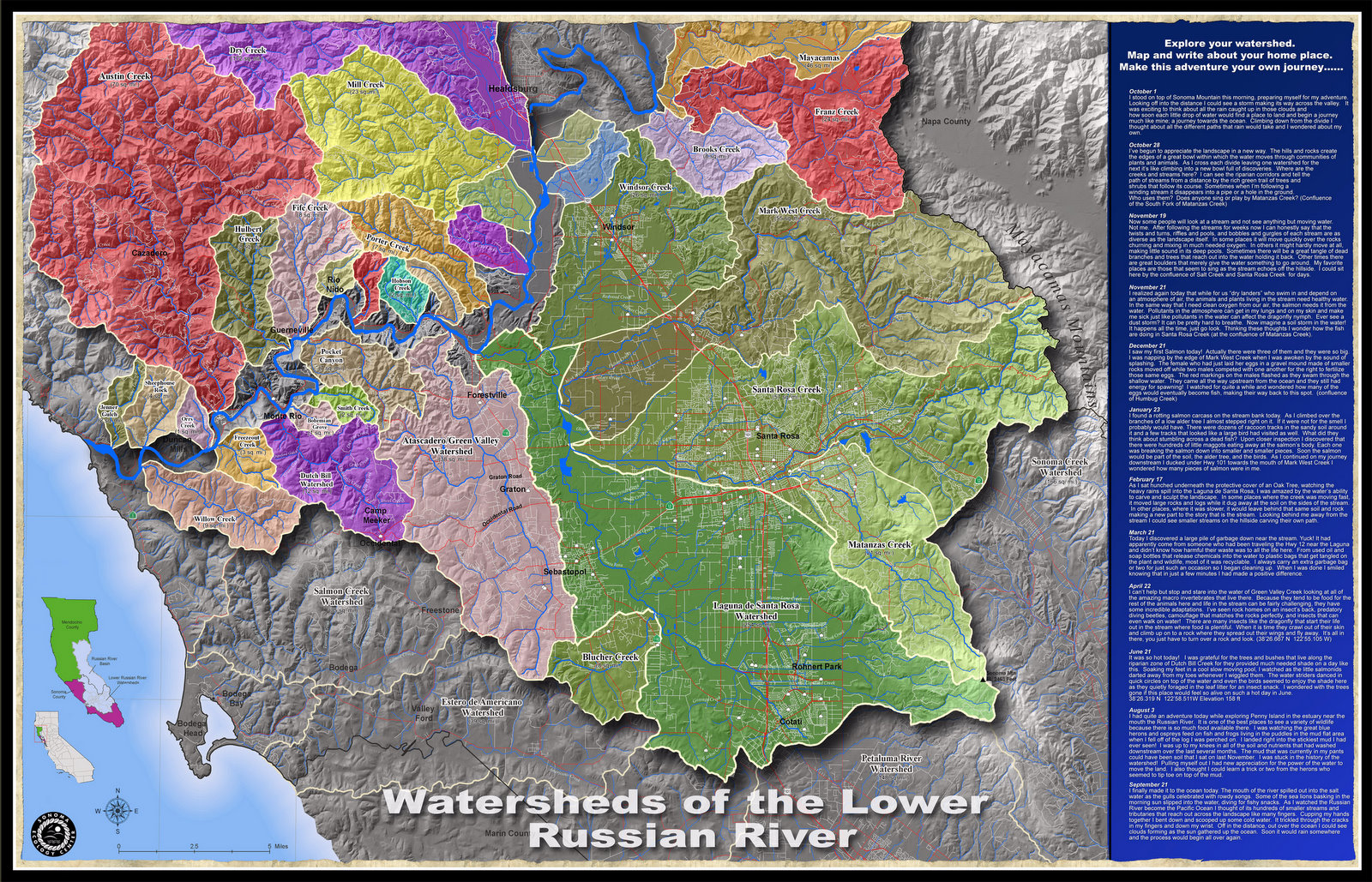 Dutch Bill Creek Watershed: Lower Russian river Watershed Map