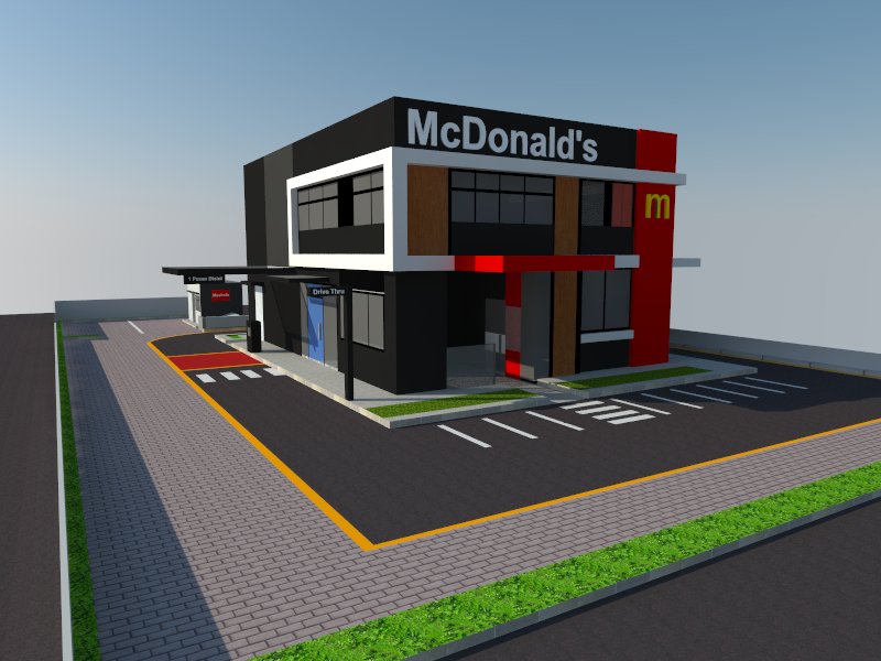 McDonald's Cibiru Bandung dalam Sketsa by Azis JS ~ Azisjs Blog ...