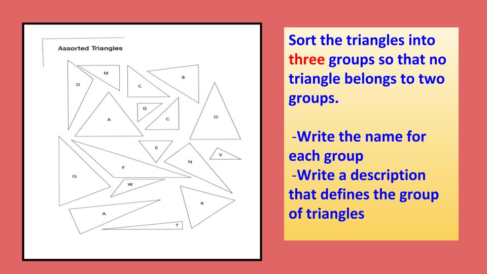 Ms Rashid: Geometry and Spatial Sense (Sorting Triangles)