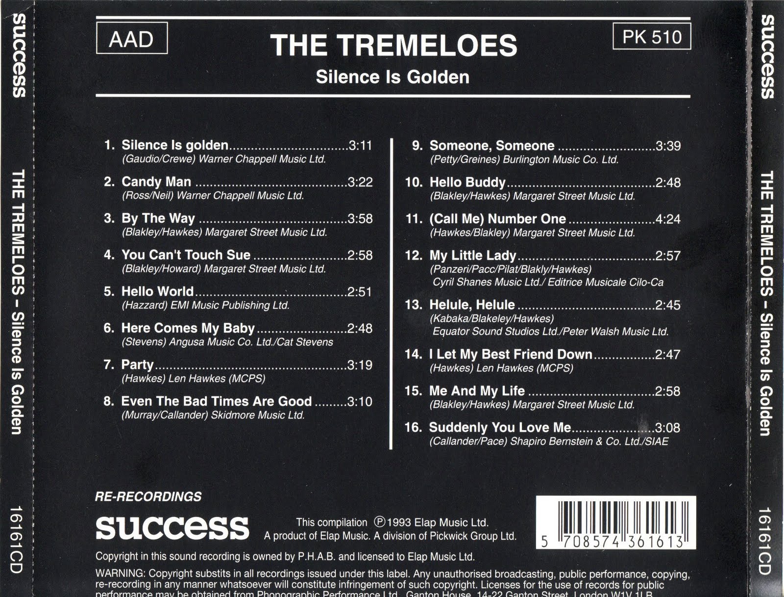 Las Galletas de Maria: The Tremeloes - Silence Is Golden (1993 UK)