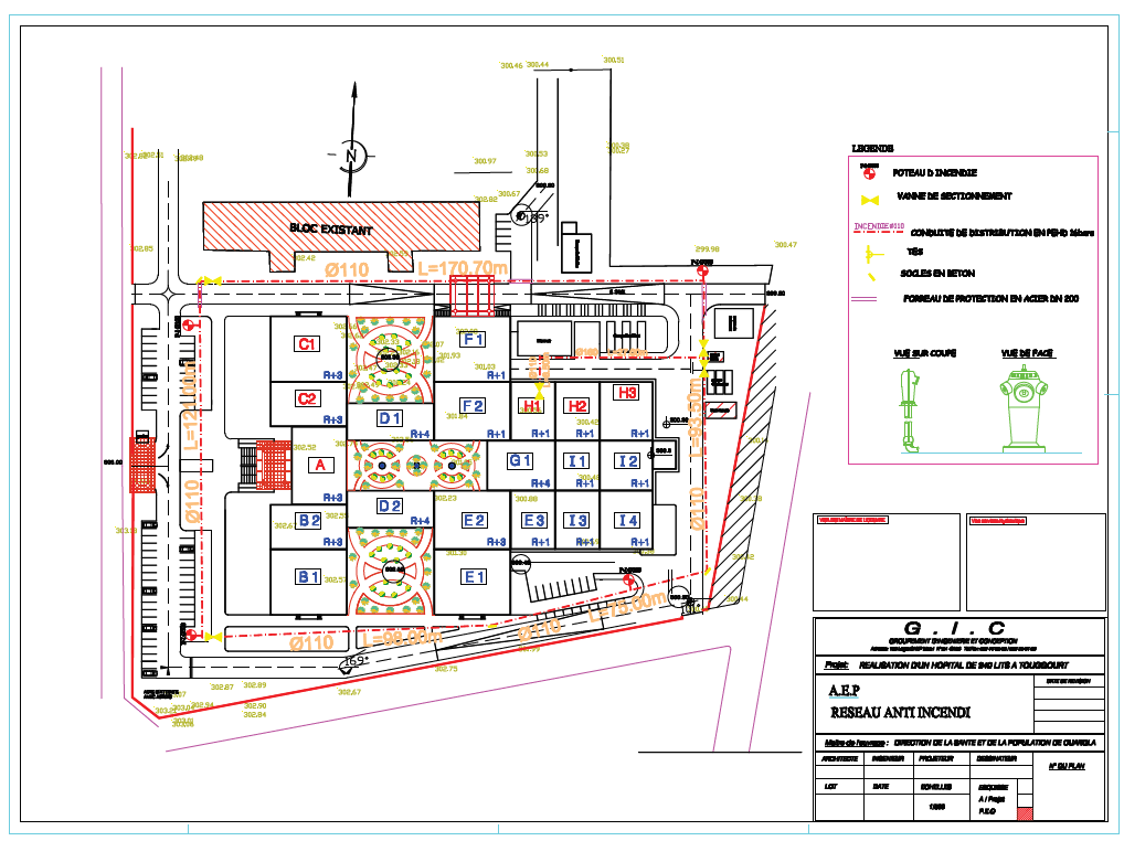PLANS ETUDE VRD POUR LA REALISATION D'UN HOPITAL DE 240 LITS A TOUGGOURT LES PLANS EN PDF ...