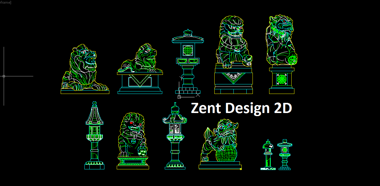 ZENT Design 2D: SCULPTURES DWG 01
