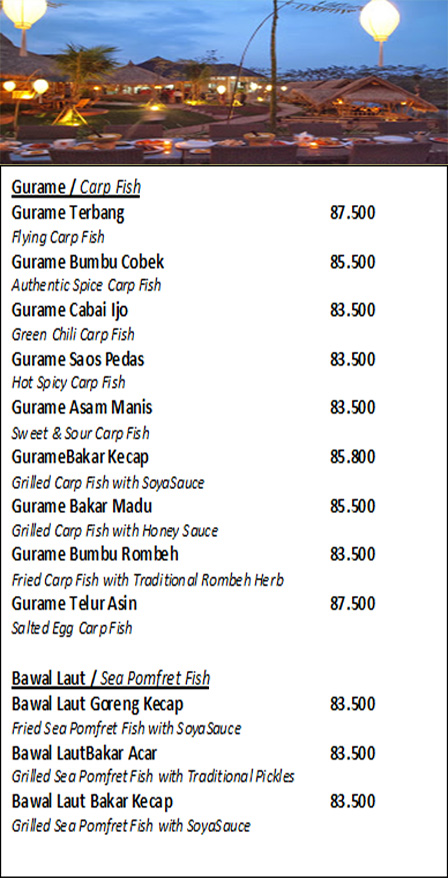 Gubug Makan Mang Engking BSD City: Buku Menu