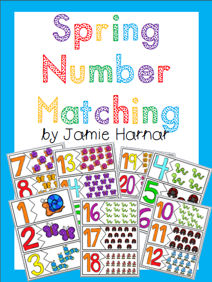 Spring Number Matching | The Itty Bitty Teacher