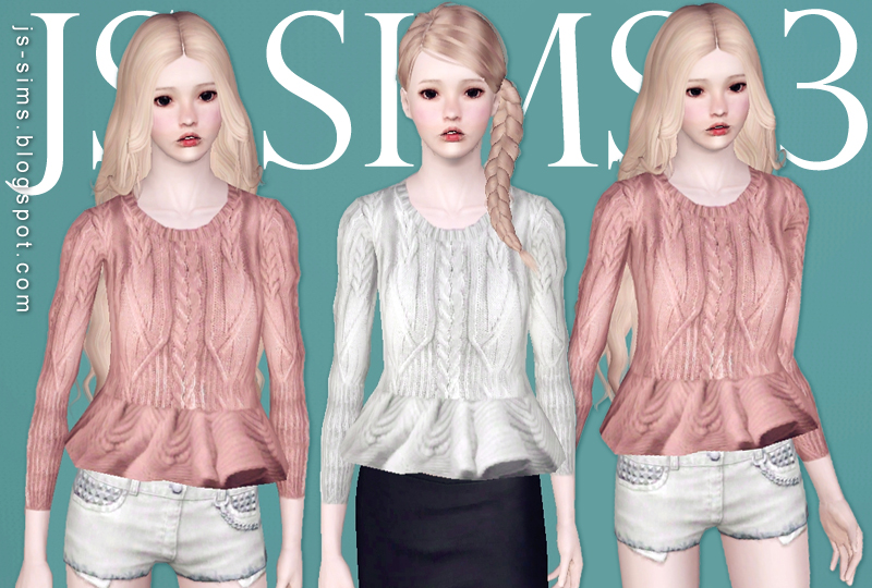 [JS SIMS 3] Ruffle Waist Sweater－JS SIMS｜痞客邦