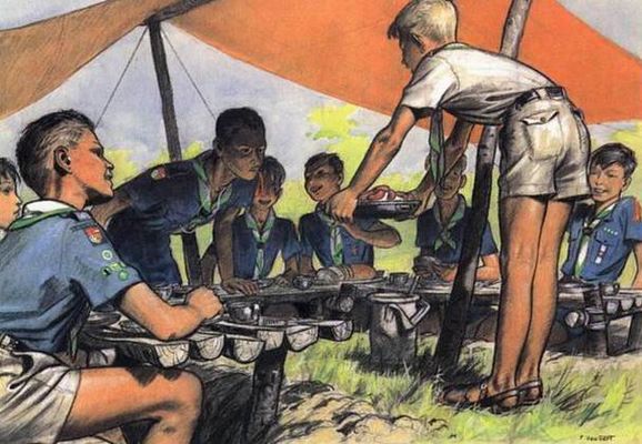 La vie scoute, belle aventure: Le camp scout en dessins