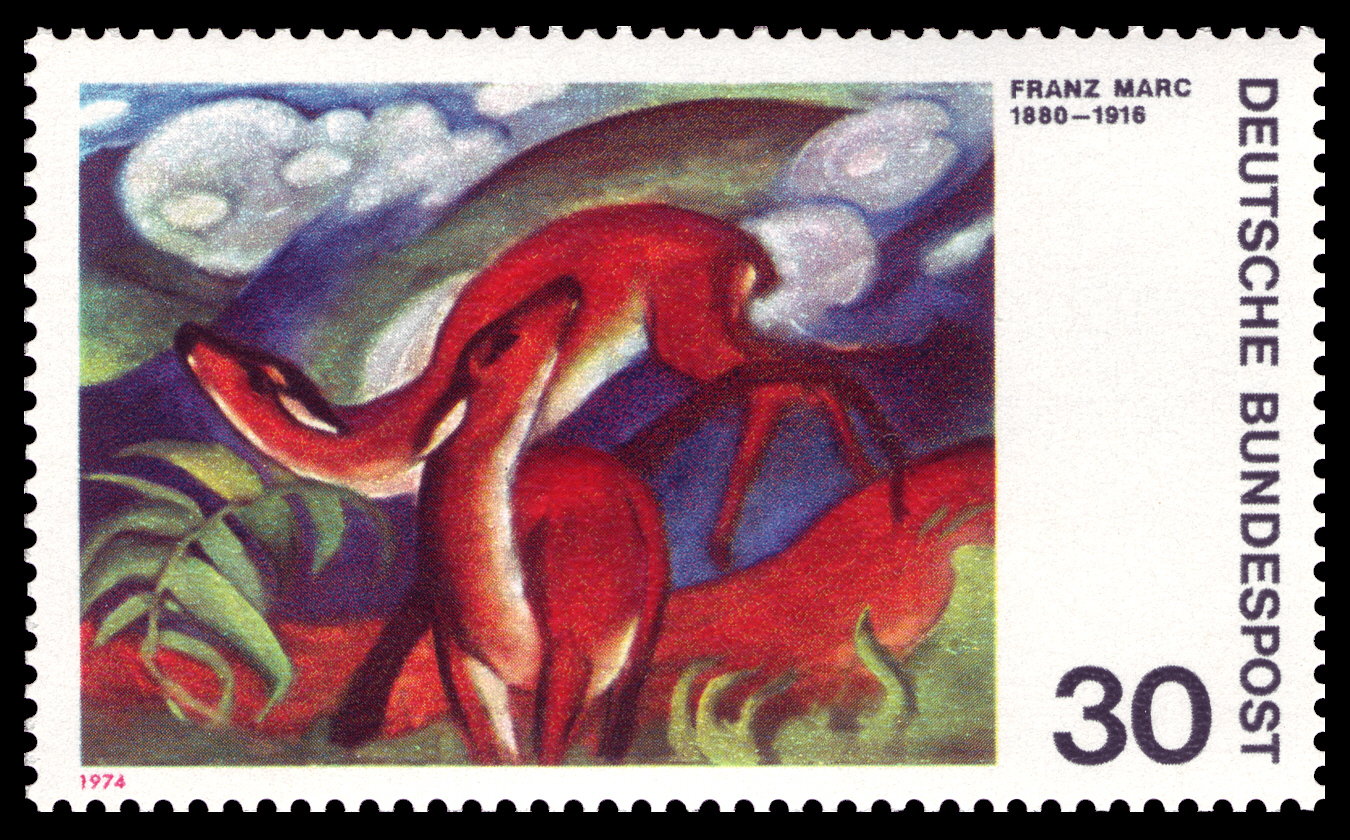 Ponderings over the pond: Stamp of the Day: Franz Marc, painter