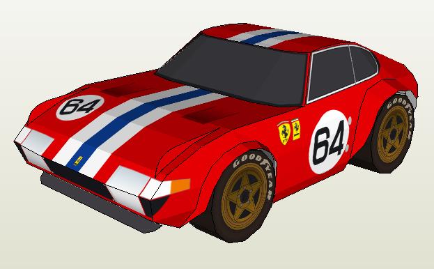 PapercraftZone Br: SD Ferrari 365 Daytona Papercraft - By Oniya