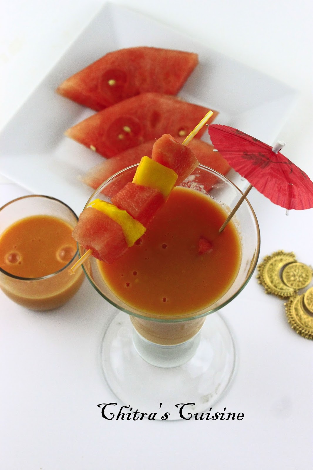 Chitra's Cuisine: Watermelon Mango Shake