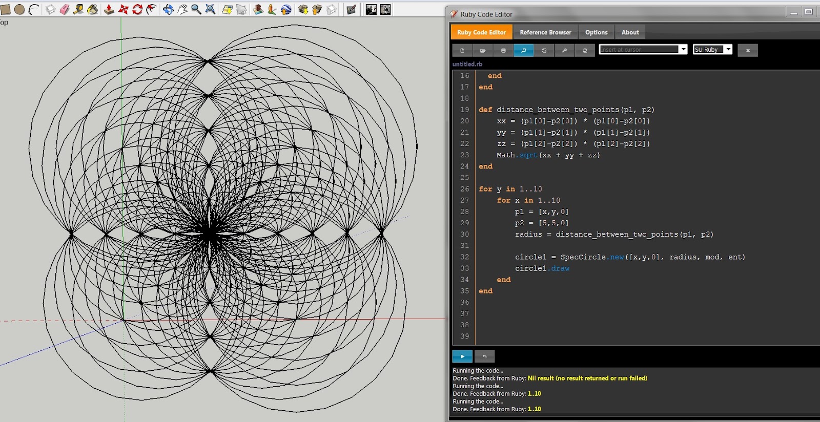 Scripting Ideas & Curtain Wall Exemplars: Circle Experiment (ruby ...
