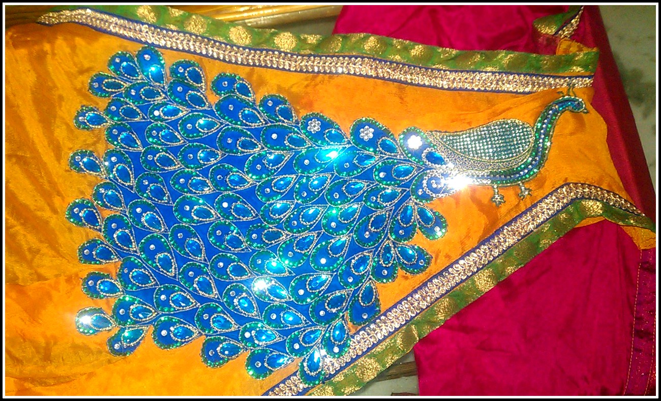 Deekshita, The designer studio: Patch work on saree pallu