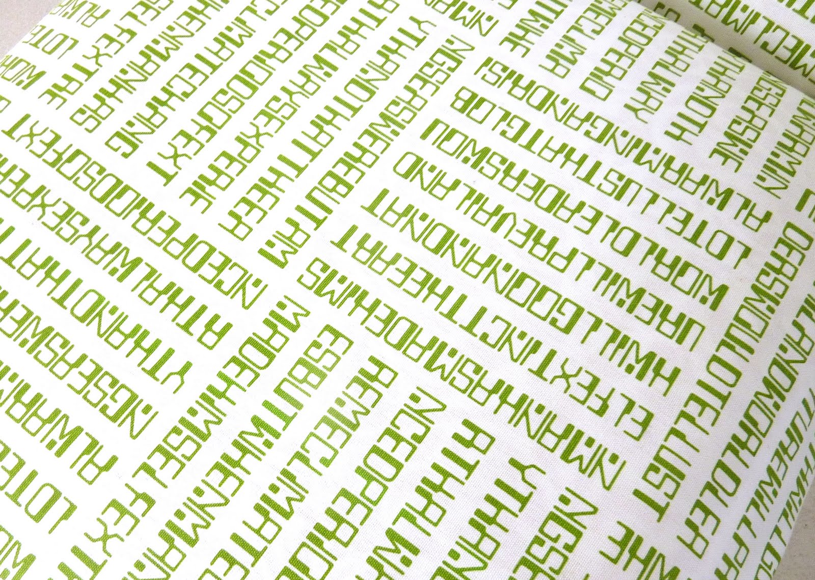 Thea & Sami: Text Print for Upholstery