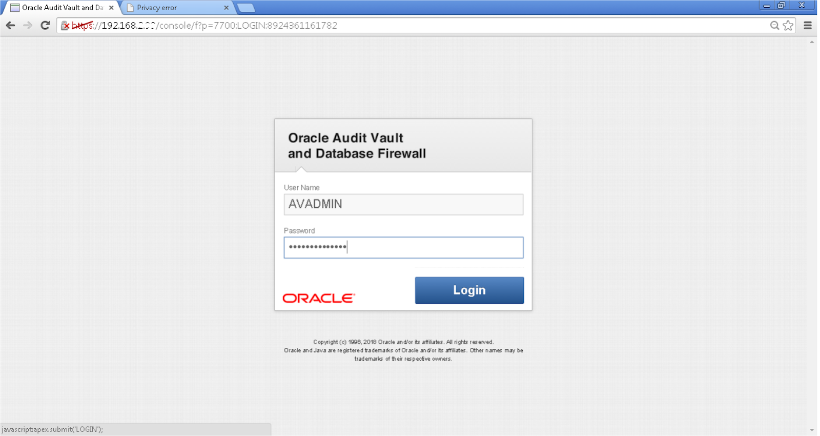 DBA FIELD: Oracle Audit Vault Installation on VMware