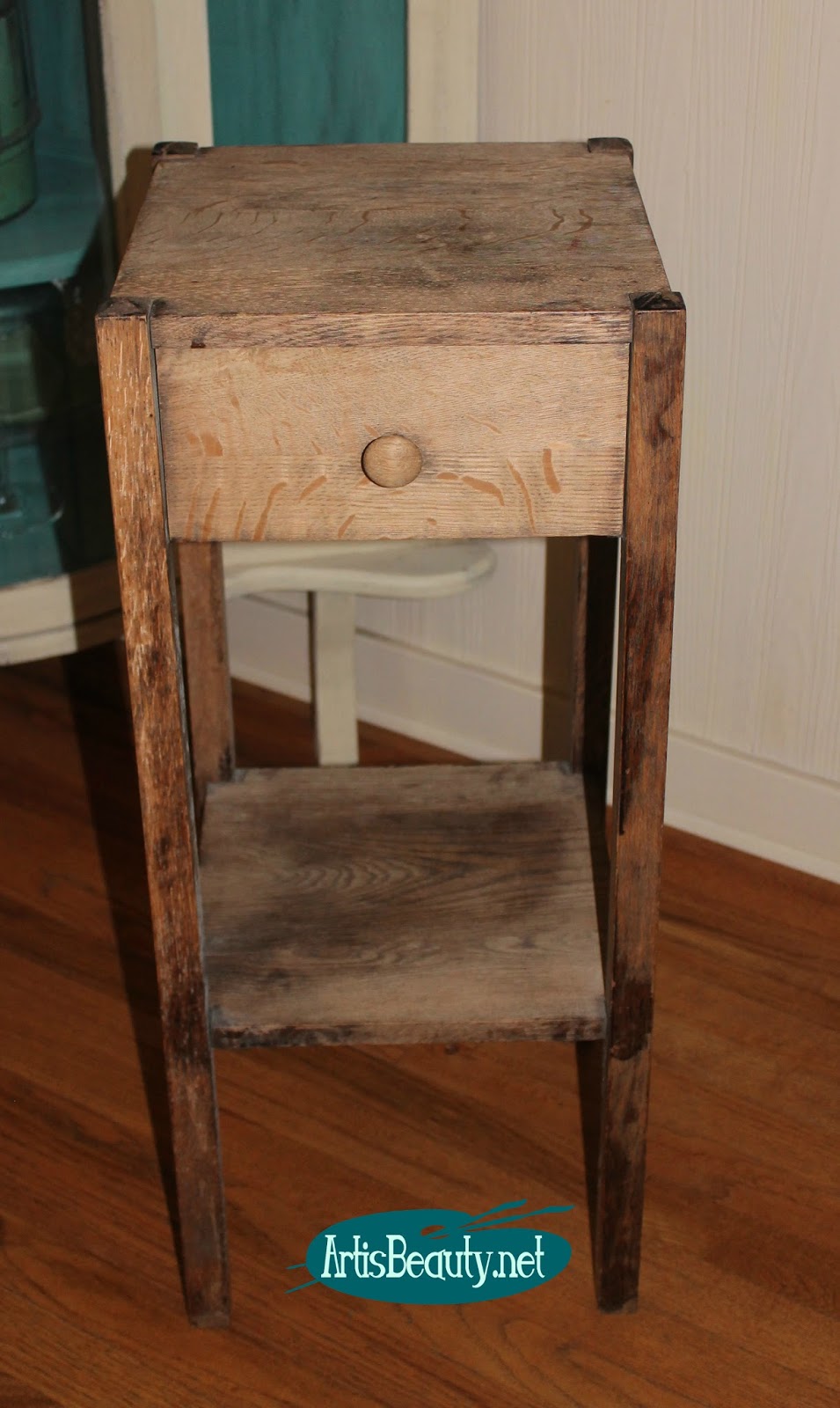 ART IS BEAUTY: Rustic Phone Table Makeover Themed Furniture Makeover