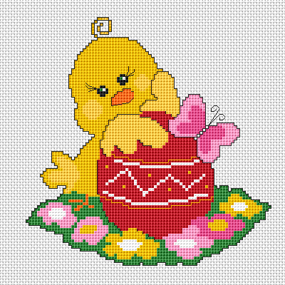 Free Cross Stitch Patterns : Happy Easter
