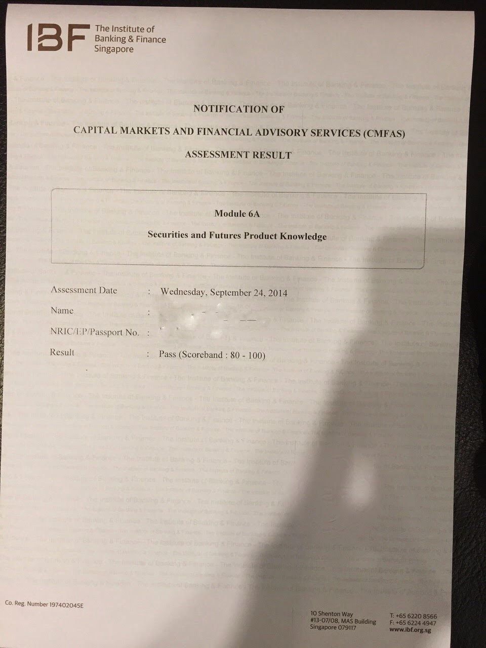 CMFAS Mock Papers: Testimonial