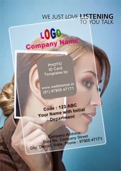 ID Card Design Template Gallery: Transparent ID Card Templates - 201401A