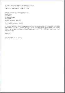 Purchase Order Covering Letter