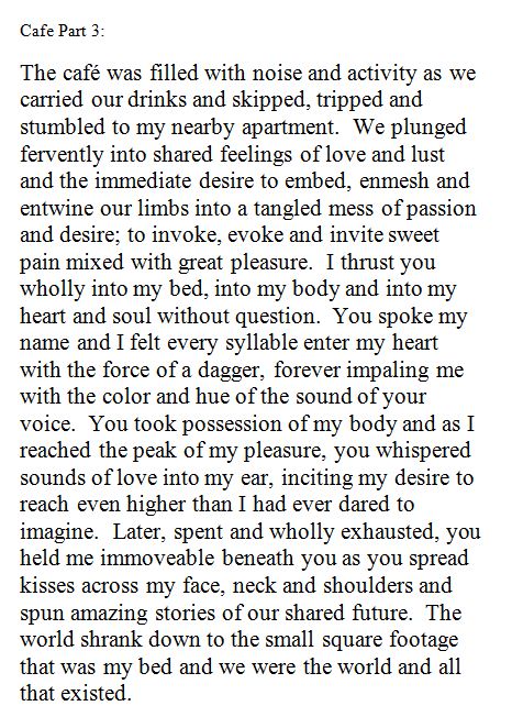 Beauty Incognito: Cafe: A story in paragraphs