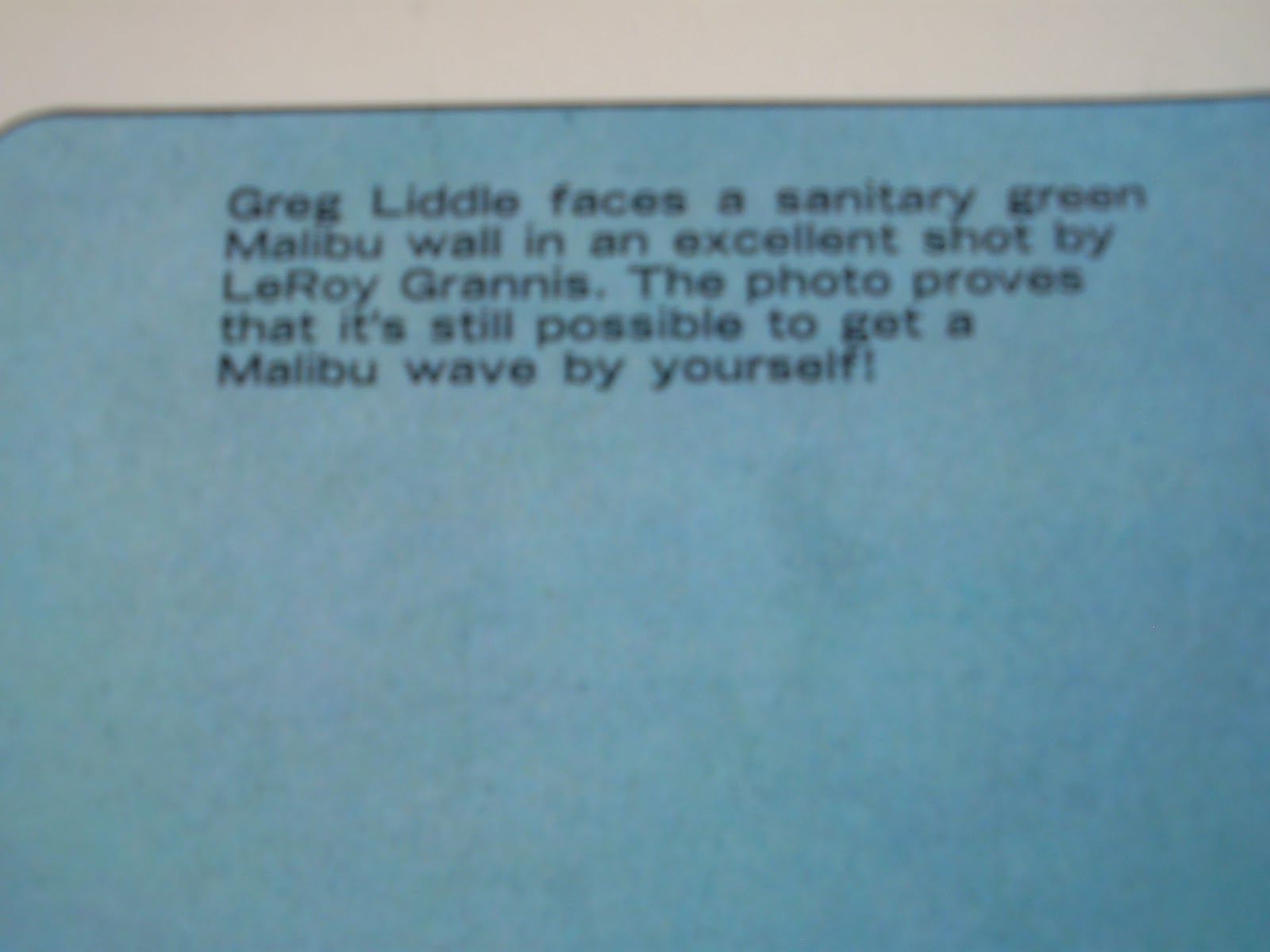 Breakwater Road: Greg Liddle 1963