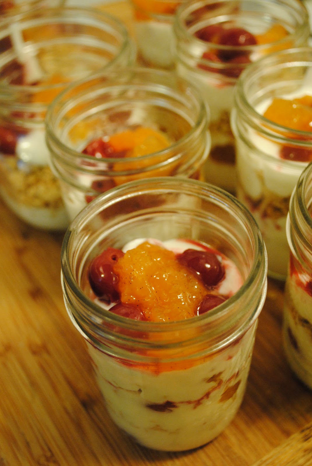 Cantaloupe Jam-Cherry Parfaits