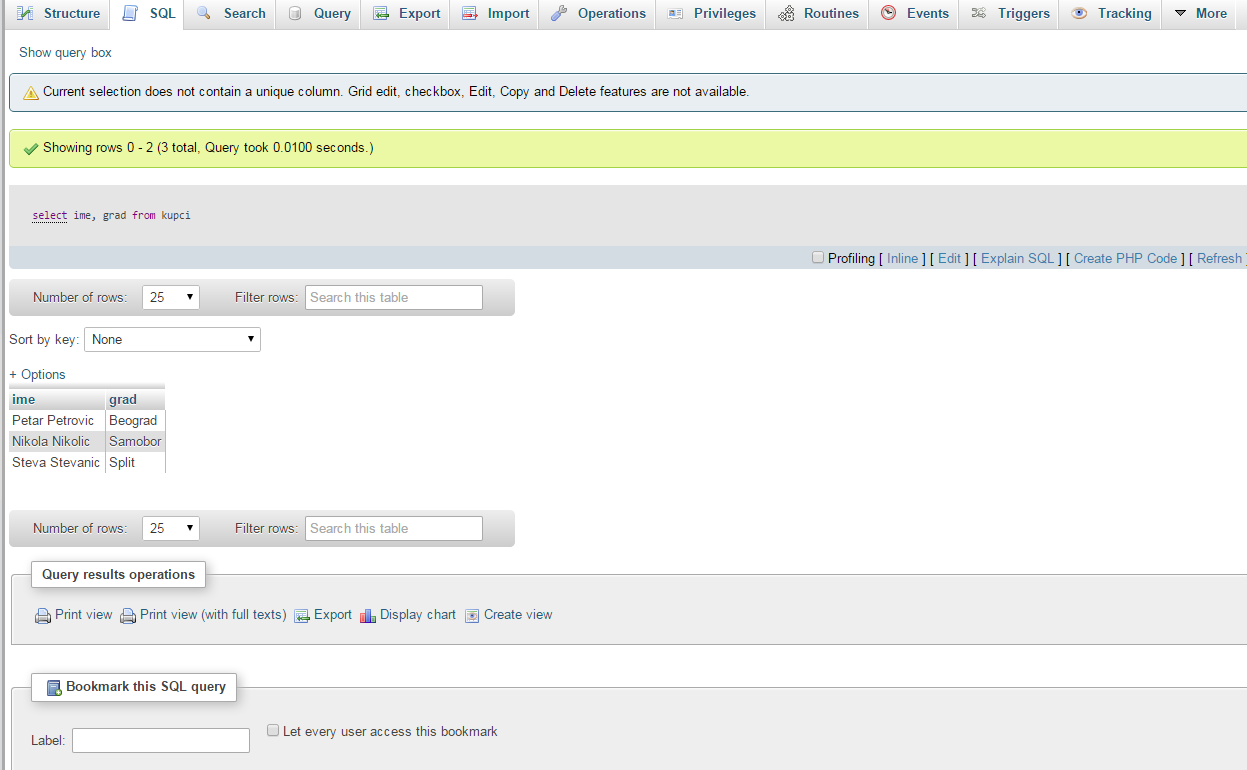 Skola Tutorijala - School of Tutorials: Ucitavanje podataka iz baze ...
