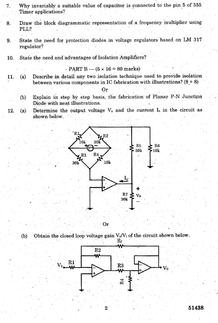 EE2254 Linear Integrated Circuits and Applications May June 2014 ...