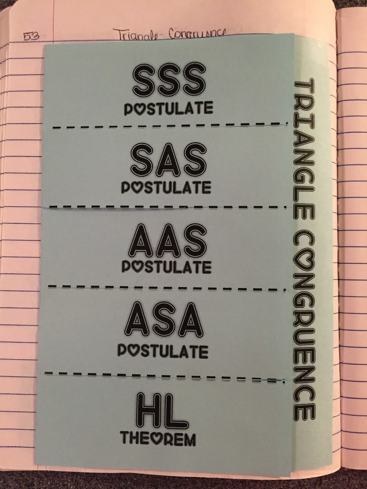 misscalcul8: Geometry Unit 5: Congruent Triangles Interactive Notebook