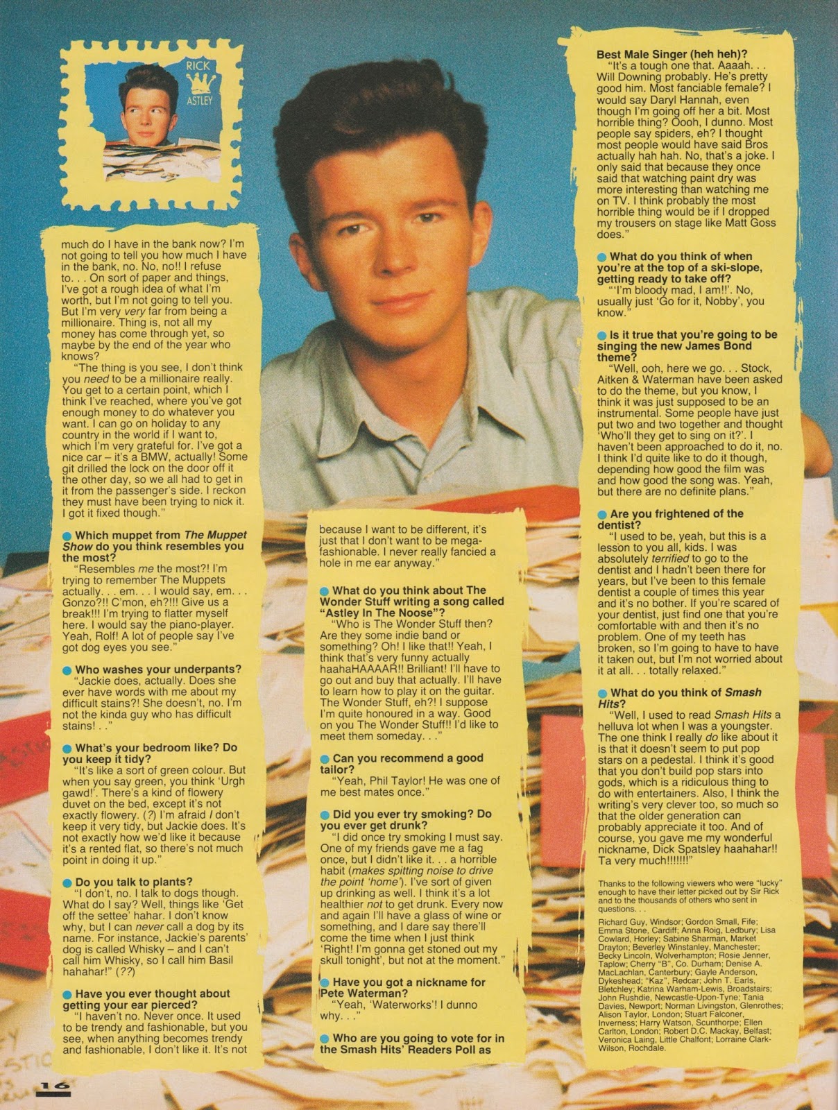 Top Of The Pop Culture 80s: Rick Astley Smash Hits 1988