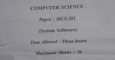 System software question paper M.Sc CS APUS, System software MCQ PAPER ...