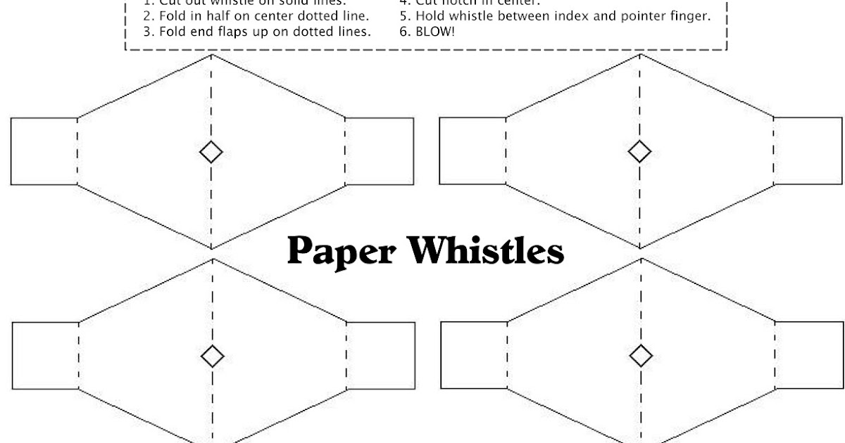Friday Projects: Paper Whistles