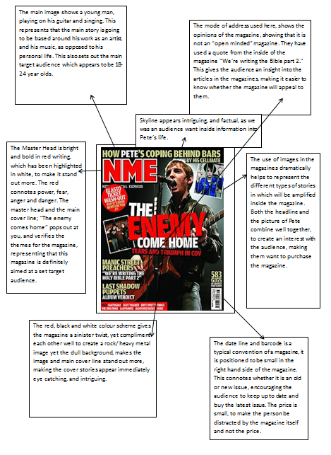 Music magazines Media Coursework: Music Magazines Front Cover Analysis