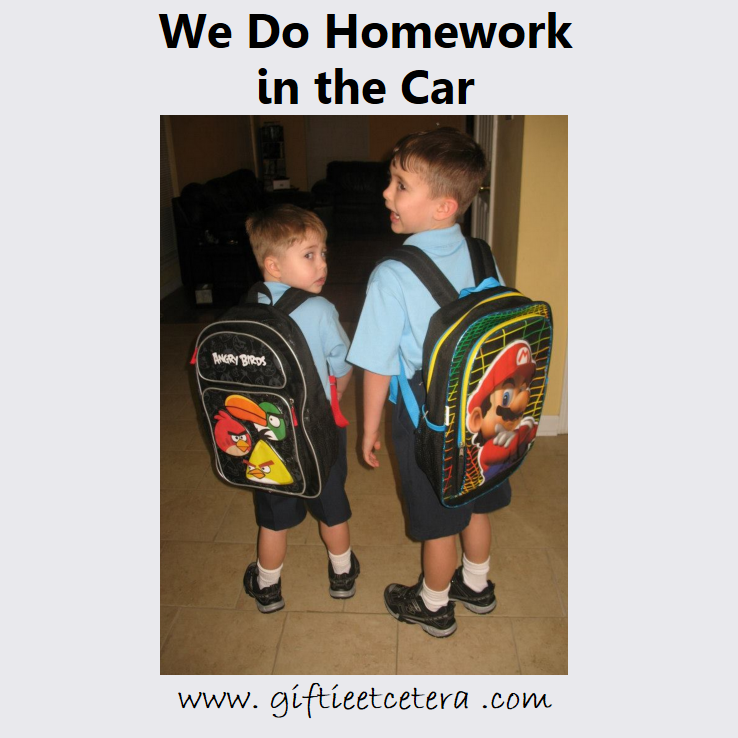 Doing Homework in the Car Changed Our Lives | Giftie Etcetera: Doing ...