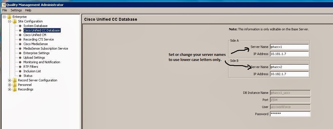 Web Maxtor: Cisco WFO QM Calabrio error QMAD2003 sync with UCCX