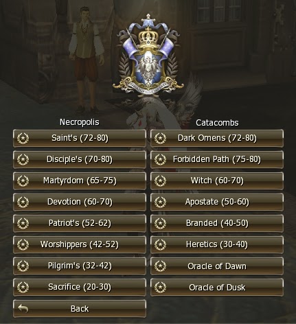 Guías Lineage 2: Catacumbas y necrópolis lvl