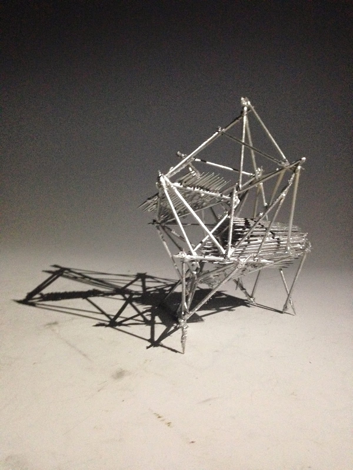 Adventures of Creativity.: Student Work: Newspaper Structures + Toothpicks