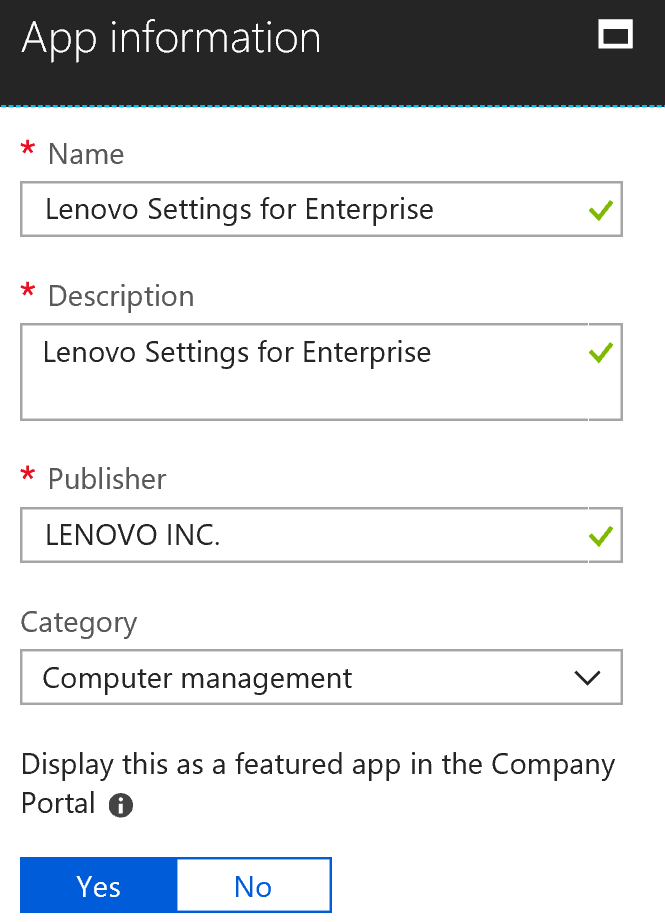 Lenovo Settings