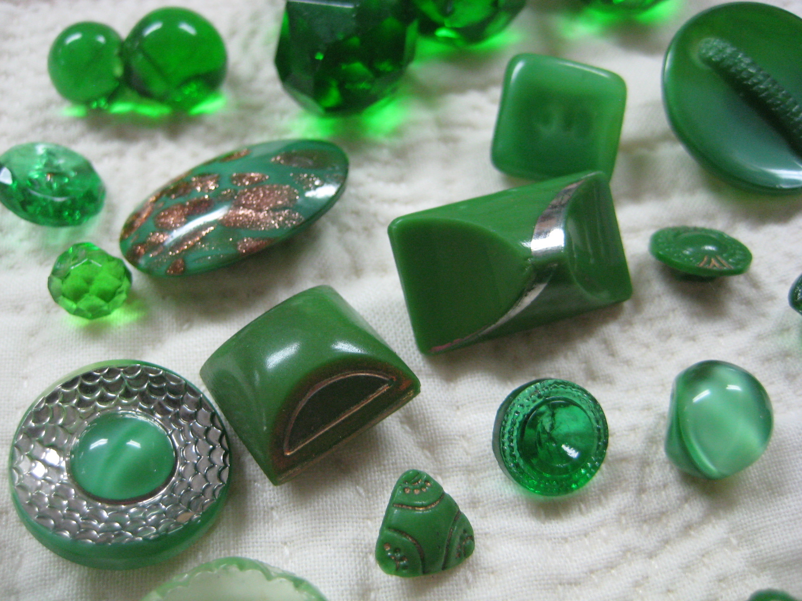 Bird Nest On The Ground: "A Green Glass Button Collection"