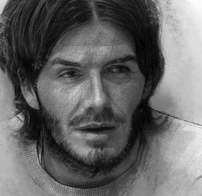 Sketch Draw Realism : #david beckham