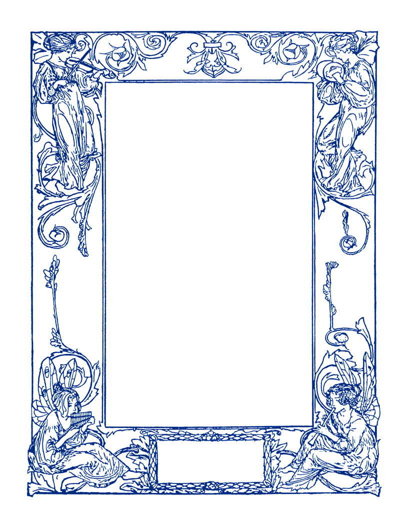 Plush Possum Studio: Plush Page Frames: Jewel Toned Fairy Musicians