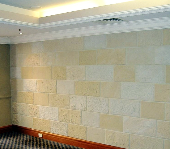 Home of Stone: Interior Walls In Sandstone Veneer