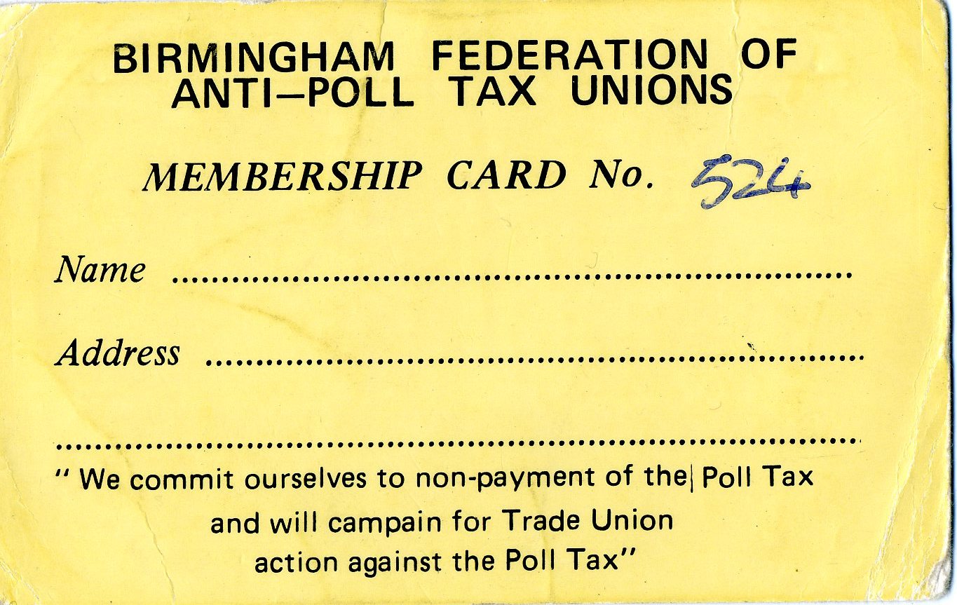 The Birmingham Activism Project: Birmingham Federation of Anti-Poll Tax ...